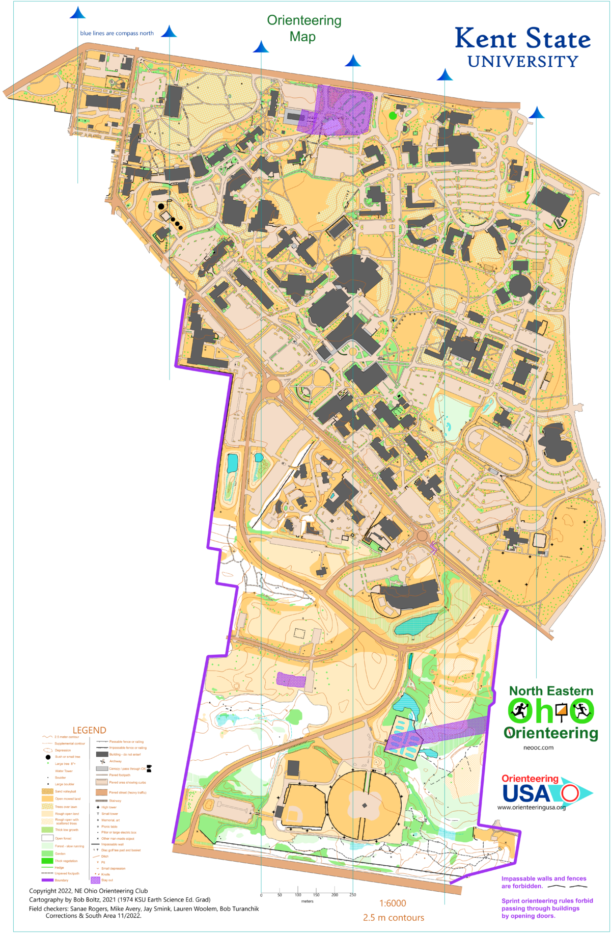Kent State Sample Map (2) – Northeastern Ohio Orienteering Club